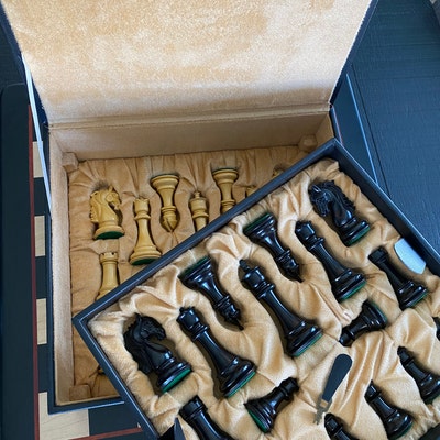 Black Leatherette Storage Box With Double Tray - Etsy