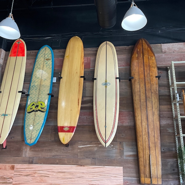Vertical Carved "aloha" Wall Display Storage Racks Hangers 3pc Teak ...