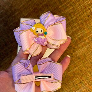 Daisy Duck Hair Bow, Daisy Duck Pigtail Bows, Toddler Hair Bow, Toddler ...