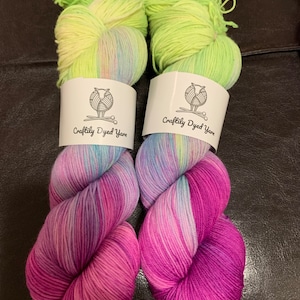 Firefly Hand Dyed Yarn / Handdyed Yarn, Sock Yarn, Wool Yarn Pink and ...