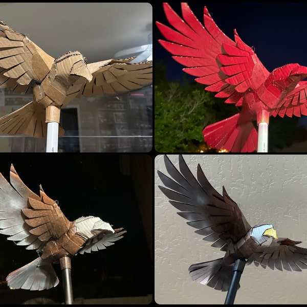 Crow Papercraft 3d. Low Poly Flying Bird. Black Bird Sculpture, DIY ...