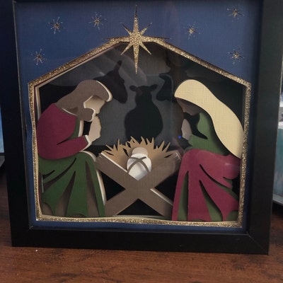 3D NATIVITY Shadow Box 3D CHRISTMAS Svg for Cricut for Silhouette - Etsy