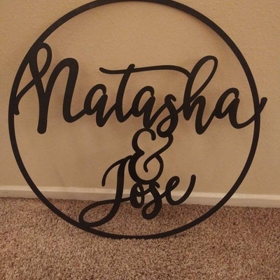 Personalized Circle Name Sign Various Sizes, Wooden Name Sign, Custom ...