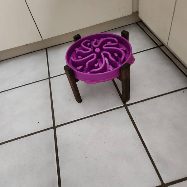 Custom Modern Elevated Dog Bowl Stand | Mid-century Feeding Stand ...