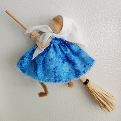 Good Luck Kitchen Witch Magnet Ornament, Kitchen Witch, Vintage OOAK ...