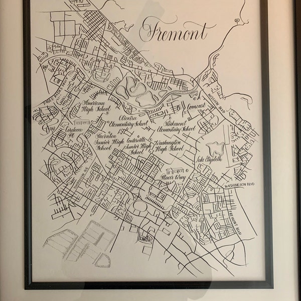 Digital Custom Map: Handwriting, Calligraphy, Watercolors - Etsy