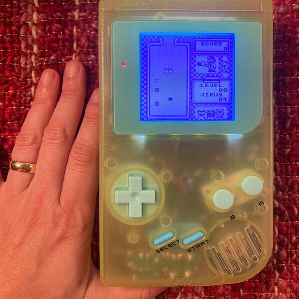Custom Backlit Gameboy DMG, Modded Bivert Nintendo Game Boy With Glass ...