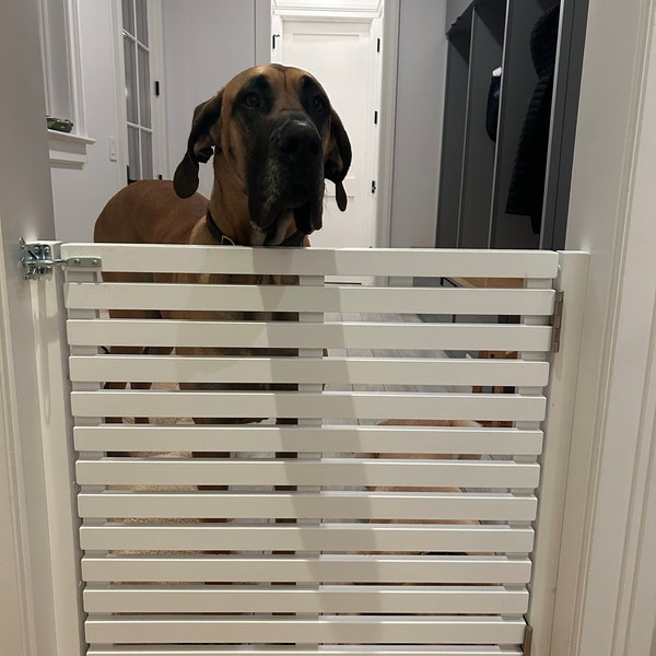 Mid Century Modern Gate - Dog Gate - Pet Security Gate - Wooden ...