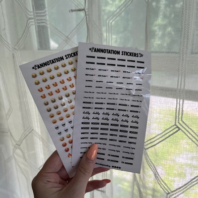 Book Annotation Sticker Sheets Annotating Books Annotate Spicy Rom-com ...