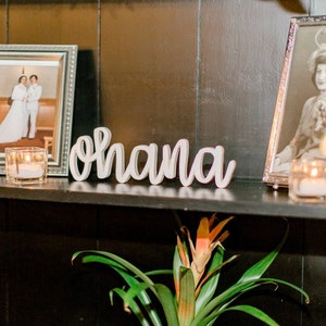 Ohana Beachy Wooden Name Sign Hawaii Stand-alone Wood Sign Shelf Decor ...