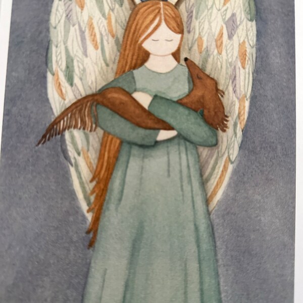 Long-haired Brown Dachshund (doxie Weiner Dog) With Angel / Lynch ...