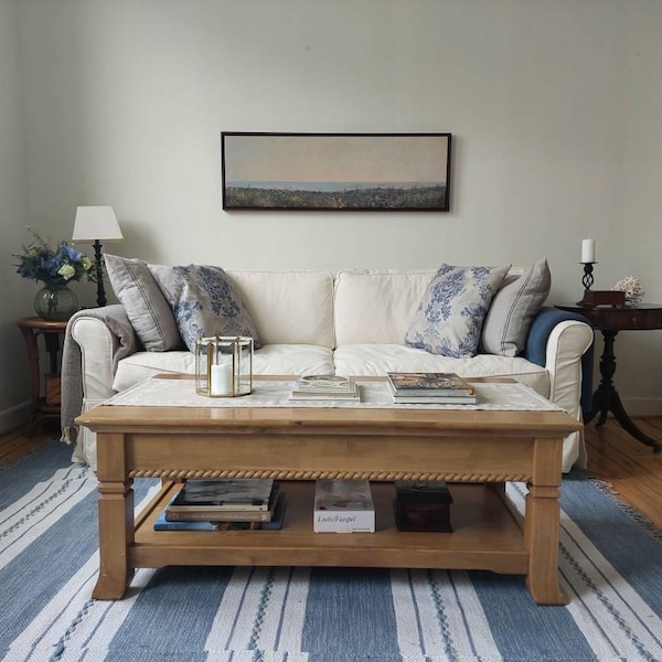 Vintage Spring Meadow Forest Landscape Wall Art, Long Horizontal ...