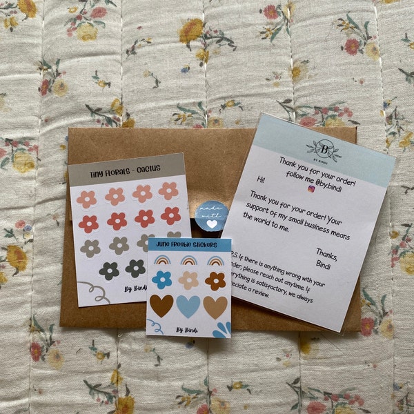 Assorted Floral Sticker Sheet | Mini Kiss Cut Flowers | Tiny Flower ...