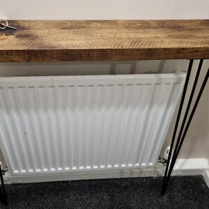 Omni Rustic Console Table With Black 3 Pin Hairpin Legs. - Etsy