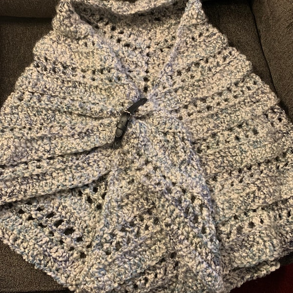 Prayer Shawl Crochet Gathered Easy PATTERN, Easy Prayer Shawl Wrap ...