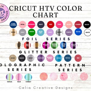 Editable Htvront HTV Color Chart, Vinyl Color Chart Editable Template ...