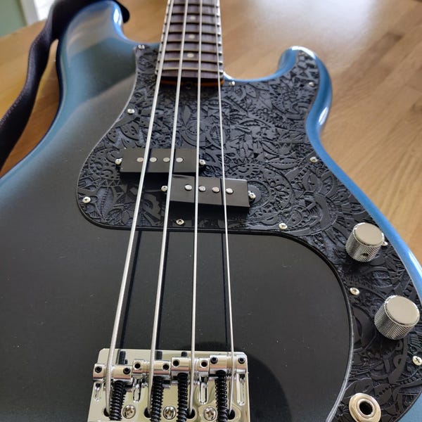 Custom White Psychedelic Textured Pickguard - Fits Fender Telecaster ...