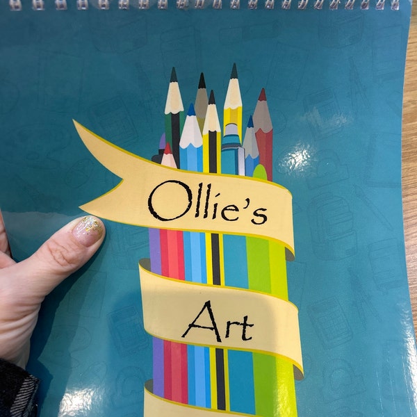 Sparkle Rainbow Personalised A4 Sketch Pad / Drawing Book/ Art Pad ...