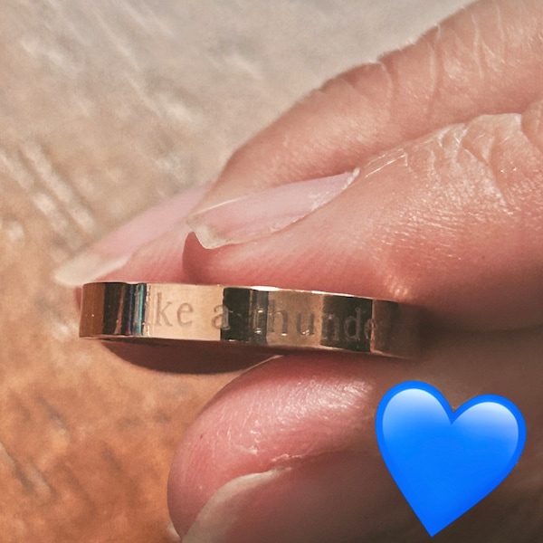 ATEEZ RING/ Personalized Ring, Kpop, Atiny, Subtle Engraved Ring ...