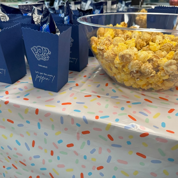 Blue Mini Popcorn Favor Box-popcorn Wedding Bar-custom Printed Mini ...