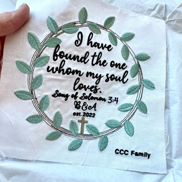 Quilt Square Custom Embroidered Quilt Squares Any Design Picture Quilt ...