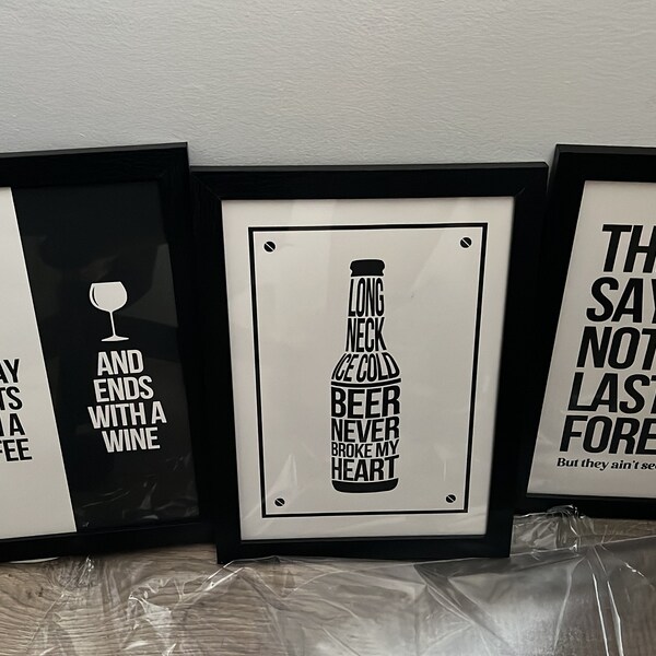 Luke Combs Inspired Contemporary Wall Art Prints, Posters. Frames Not ...