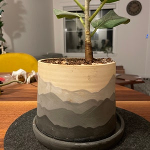 Carved Waves Handmade Ceramic Succulent Pots Clay Pottery Planters for ...