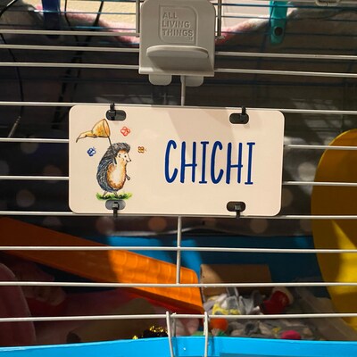 Personalized Hedgehog Name Plate / Hedgehog Sign / Cage Accessory ...