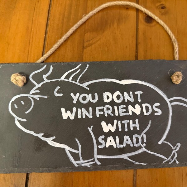 Handmade Natural Slate Hanging Chalkboard Blackboard Weddings Message ...