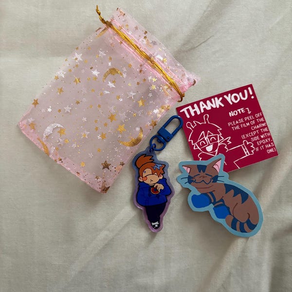 Teto Kasane Glitter Sticker Sheet - Etsy