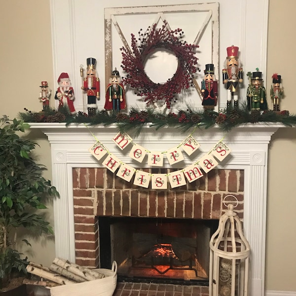 Christmas Decorations - Merry Christmas Banner - Holiday Banner ...