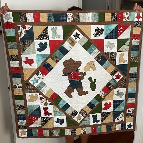 Cowboy Adventures Quilt Pattern, Western Baby Quilt (PDF Pattern) - Etsy