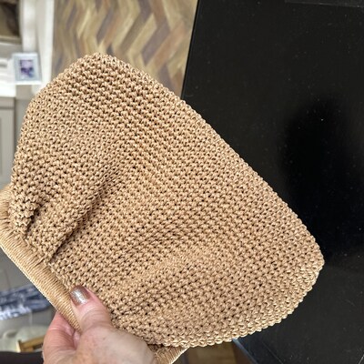 Small Raffia Beige Clutch Bag for Women Straw Knitted Raffia Bag Pouch ...
