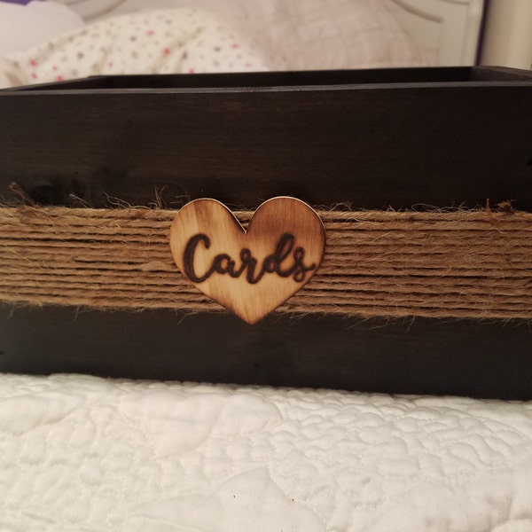 Wedding Card Box, Rustic Card Box, Card Box, Wood Card Holder, Rustic ...
