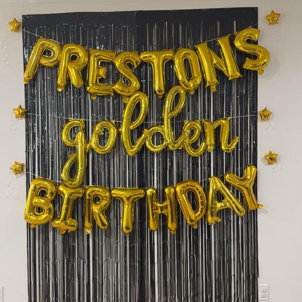 Golden Birthday Balloons Golden Birthday Party Decor Golden Birthday ...
