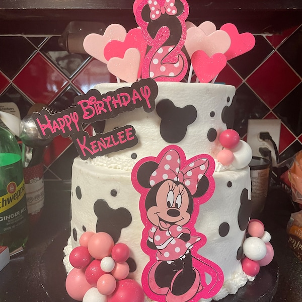 Minnie Mouse Numbers SVG PNG: Pink Birthday Clipart (digital Download ...