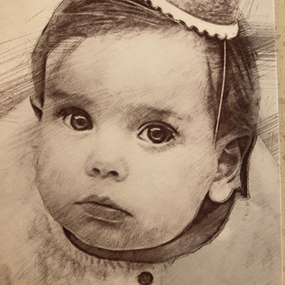 Family Portrait, Portrait From Photo, Rough Sketch, Rustic, Family ...