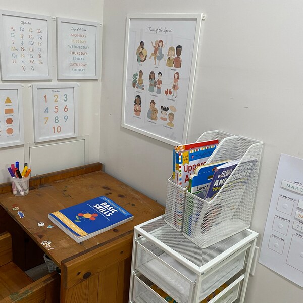 Educational Wall Art Classroom Decor Artwork, Set of 6, Homeschool ...