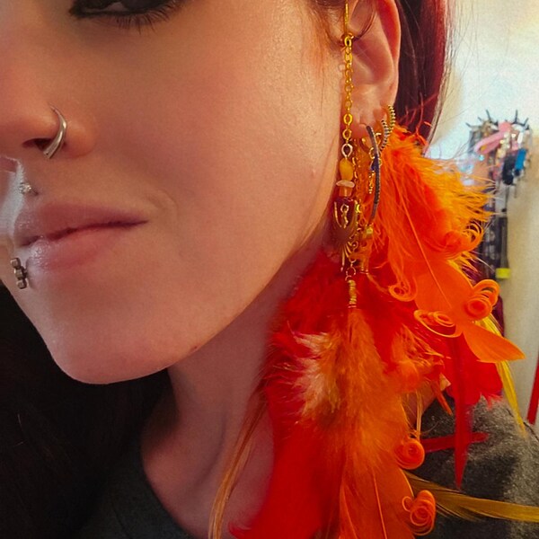 Luna Raven Ear Cuff With Purple Quartz Crystal, Bird Skull Ear Cuff ...