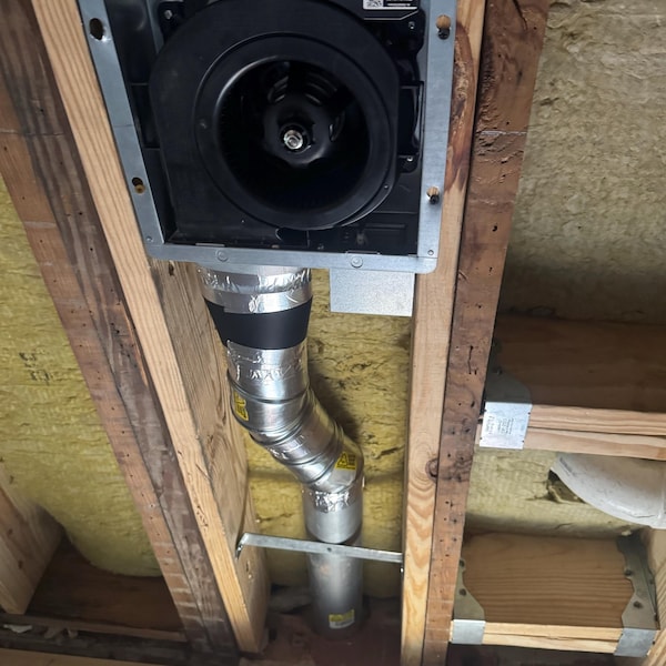 4" Oval to 4" Round Duct Adapter for Panasonic Bathroom Exhaust ...