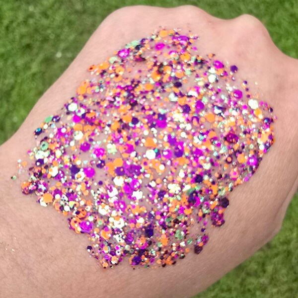 FLASHBACK - Chunky Neon Glitters | 90s Theme Glitters | Chunky Silver ...