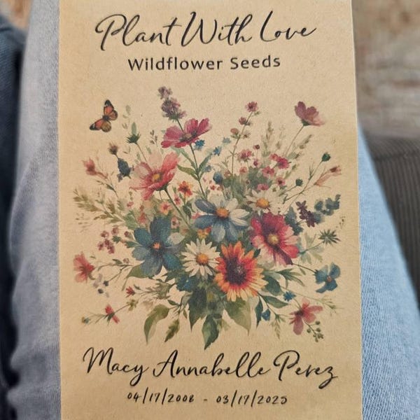 Personalized Seed Packets Baby Shower Mixed Seeds Included | Bulk Gift ...