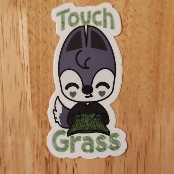 Sticker - Wolf Chan Touch Grass (stray Kids Kpop) - Etsy