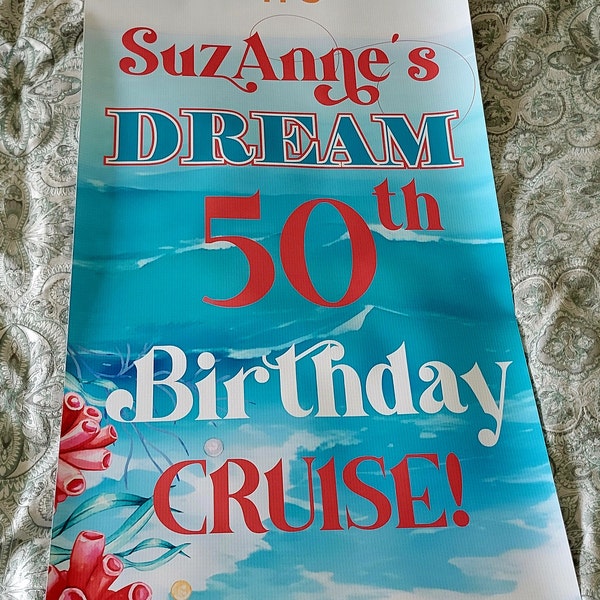 Custom Cruise Cabin Door Banner, Personalized Decor (54" X 18") - Etsy