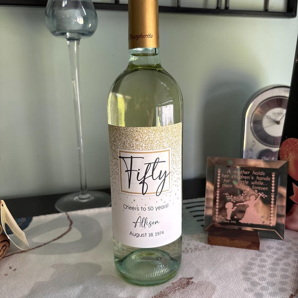 Age Gets Better With Wine Birthday Wine Label - Girl - 4015W - Etsy