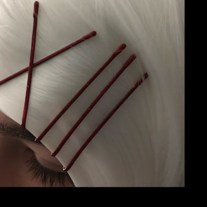 Scarlet Red Colored Bobby Pins, Firetruck Red Hair Pins, Red Wedding ...