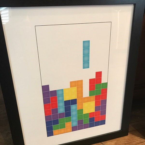 Tetris Wall Art - Tetris Printable, Game Room Wall Art, Gamer Decor, Retro Gaming, Video Game ...