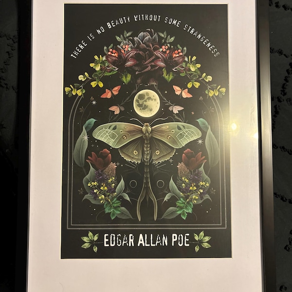 Edgar Allan Poe Dark Academia Original Design Gift Poster Archival ...