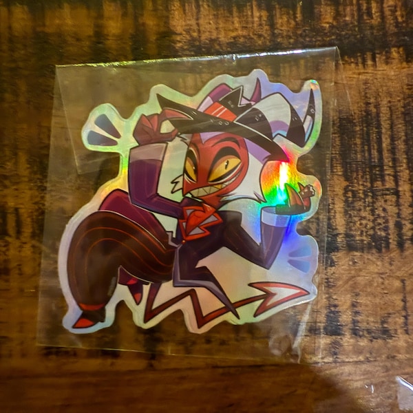 Holographic Vinyl Stickers : Helluva Boss (barbie, Andrealphus, Vortex ...