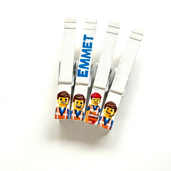 Student Classroom Clothespins Hand Painted Personalized Kids Artwork ...